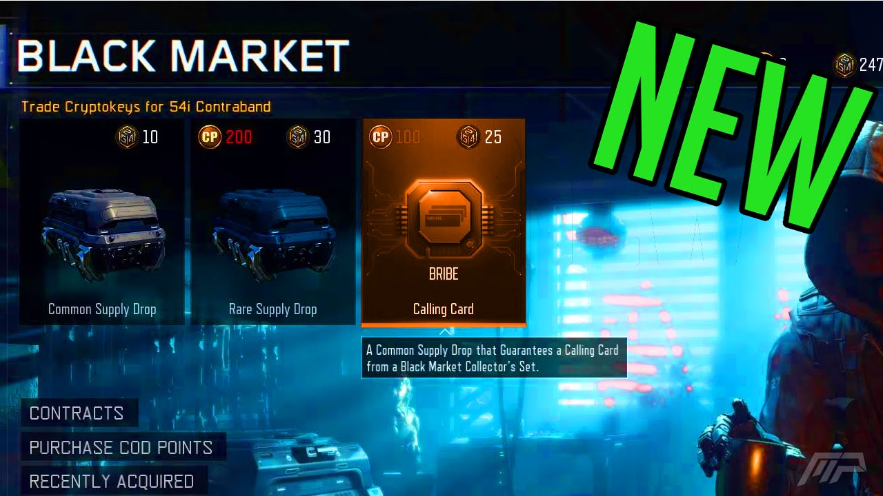 NEW Limited Edition "CALLING CARD BRIBE" Supply Drop in Black Ops 3 ...