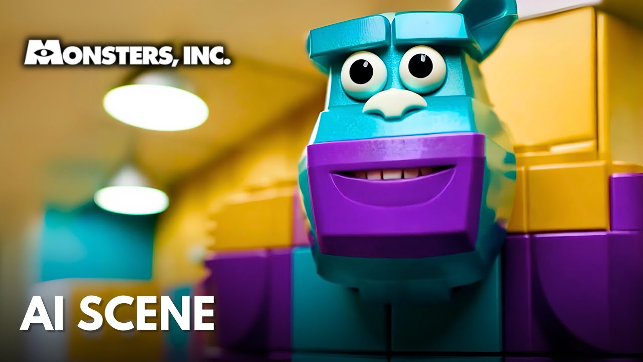 MONSTERS INC. Bathroom Scene Reimagined by AI in LEGO | Runway Gen 3 ...