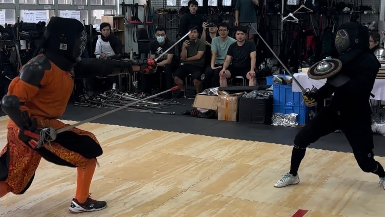 HEMA Rapier & dagger vs sword and buckler sparring demonstration - YouTube