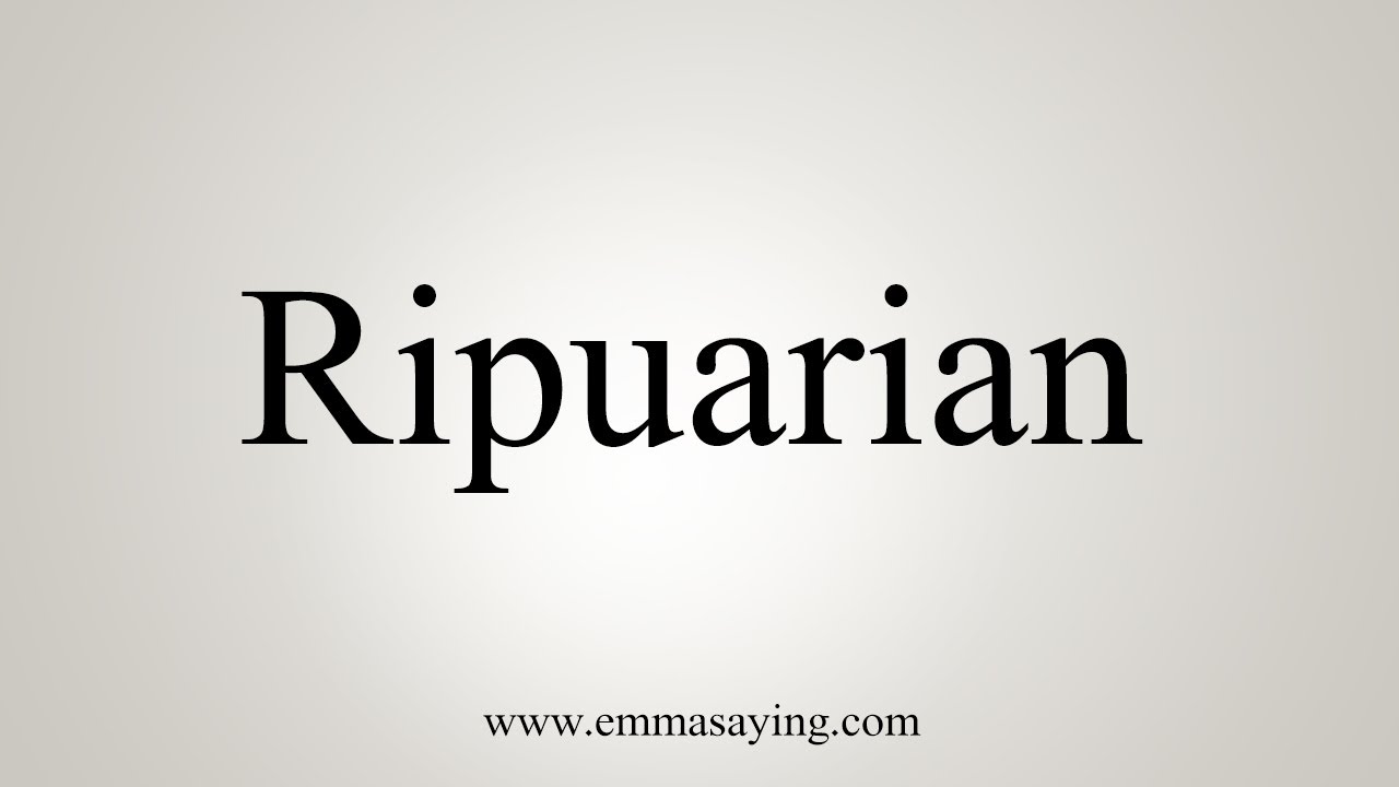 How To Say Ripuarian - YouTube