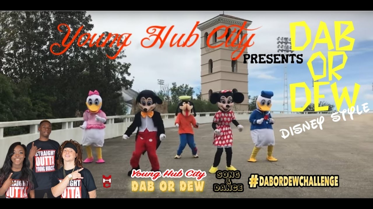Dab or Dew Challenge Dance- Young Hub City ft. Disney Characters - YouTube