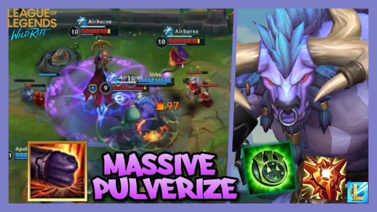 MASSIVE PULVERIZE | Playing as Alistar | Alistar gameplay | Vs. Lulu ...