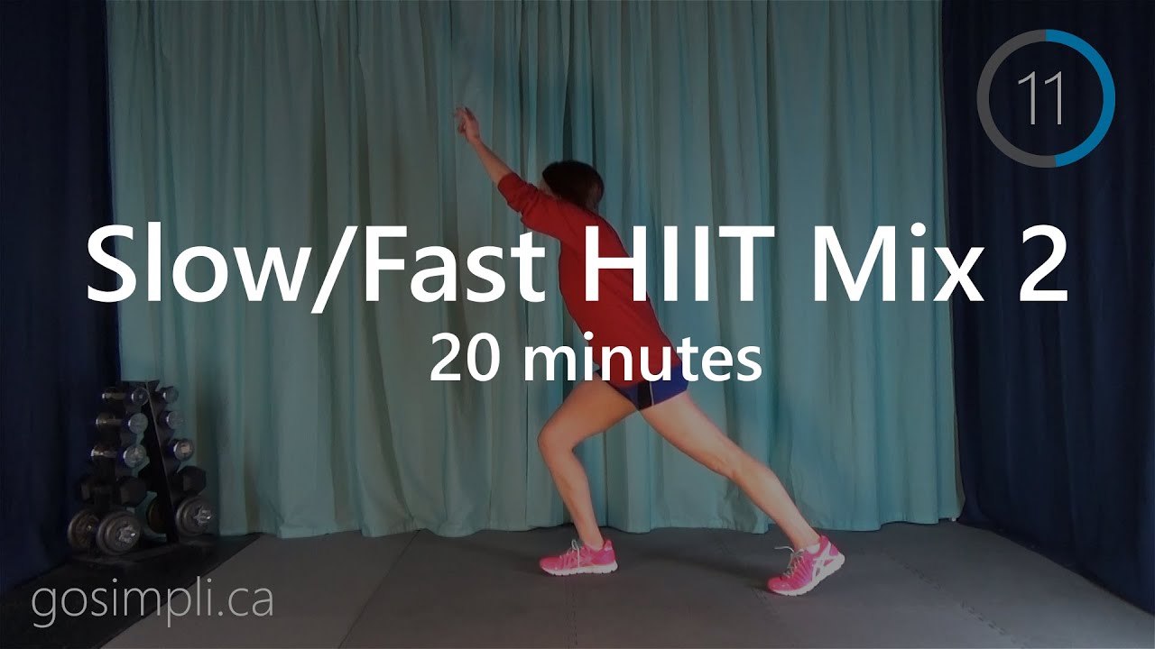 Tempo Variation HIIT Cardio Interval Workout to do at Home, Slow/Fast ...