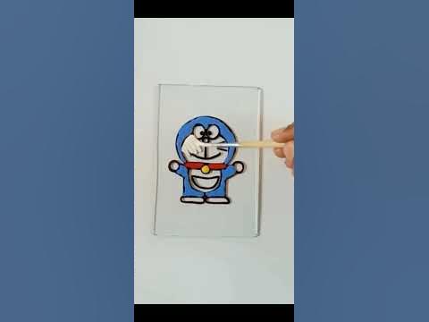 Doraemon glass painting... 😘 #doreamon #shorts #trending - YouTube