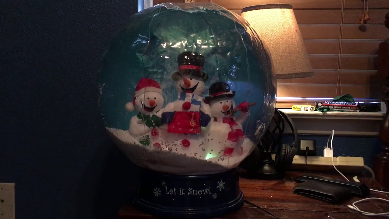 Gemmy Mini Inflatable Snow Globe (All Songs) - YouTube