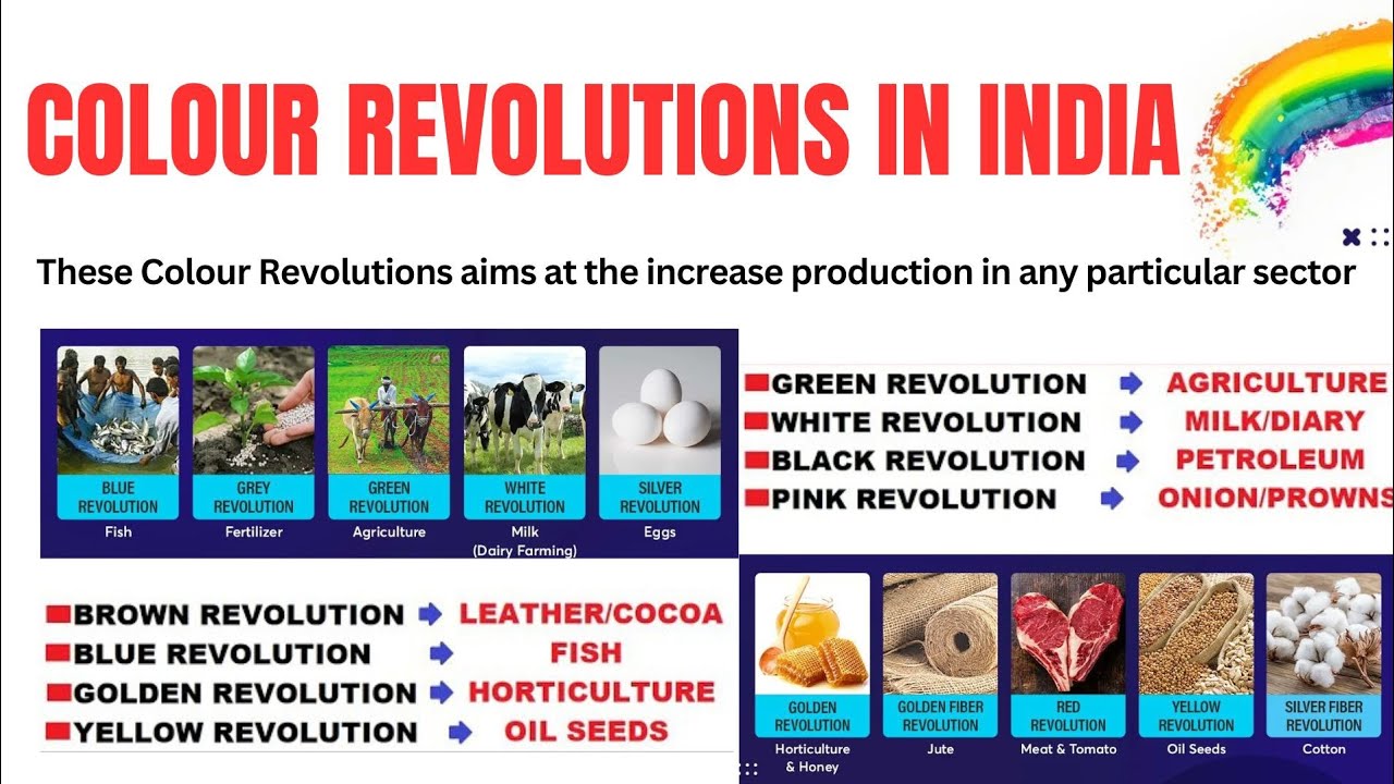 Colour Revolutions in India || Green Revolution || All colour ...