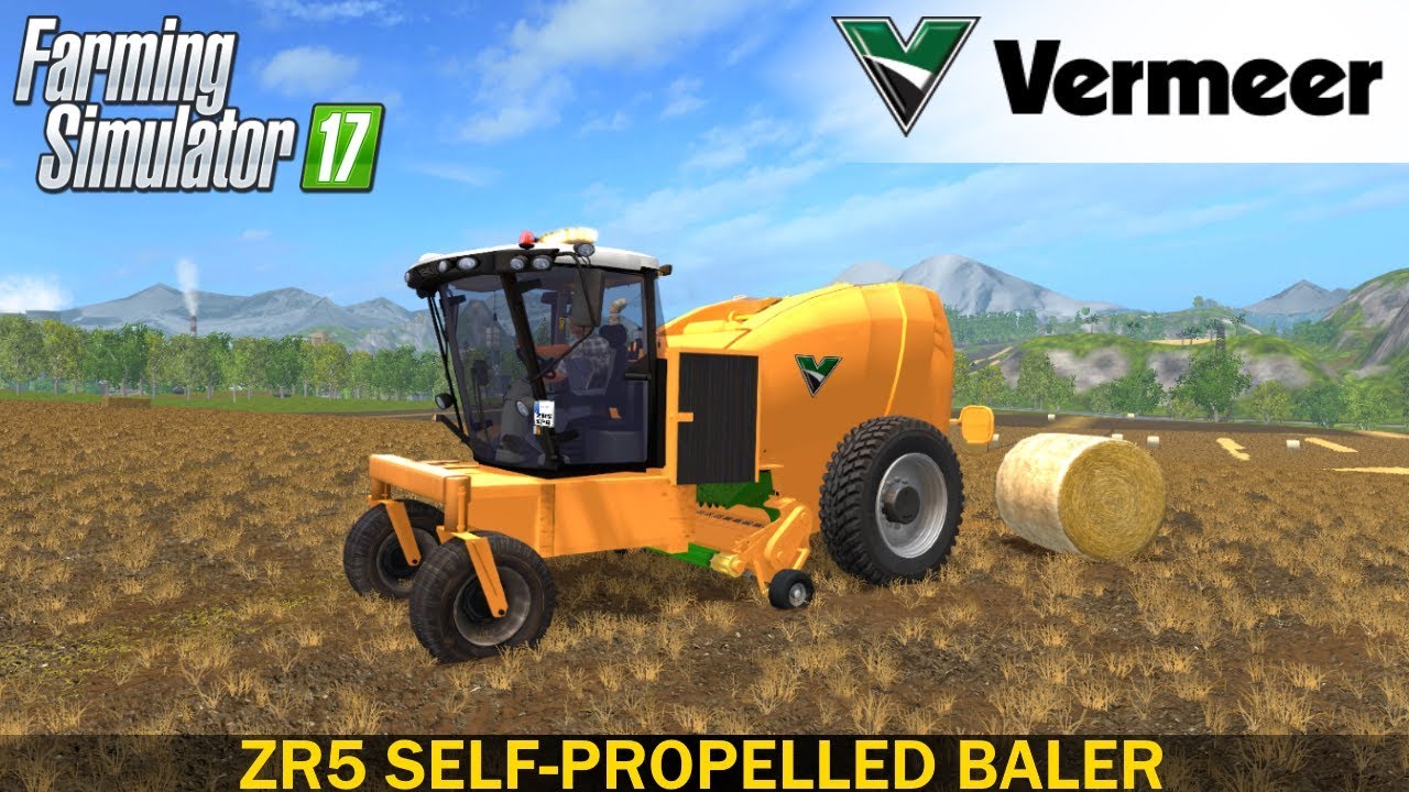 Farming Simulator 17 ZR5 SELF-PROPELLED BALER - YouTube