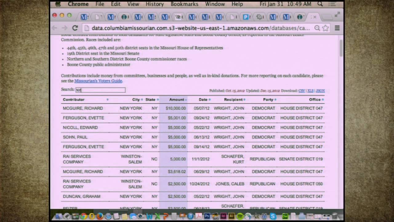 Scott Swafford, Campaign finance records - YouTube