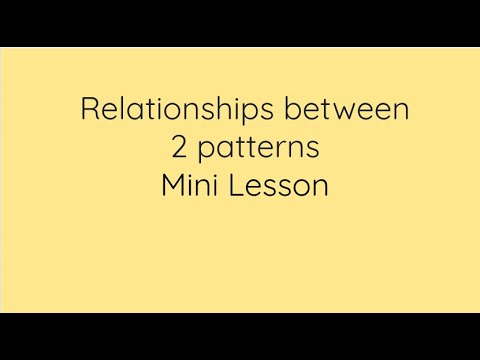 Relationships between 2 patterns mini lesson - YouTube