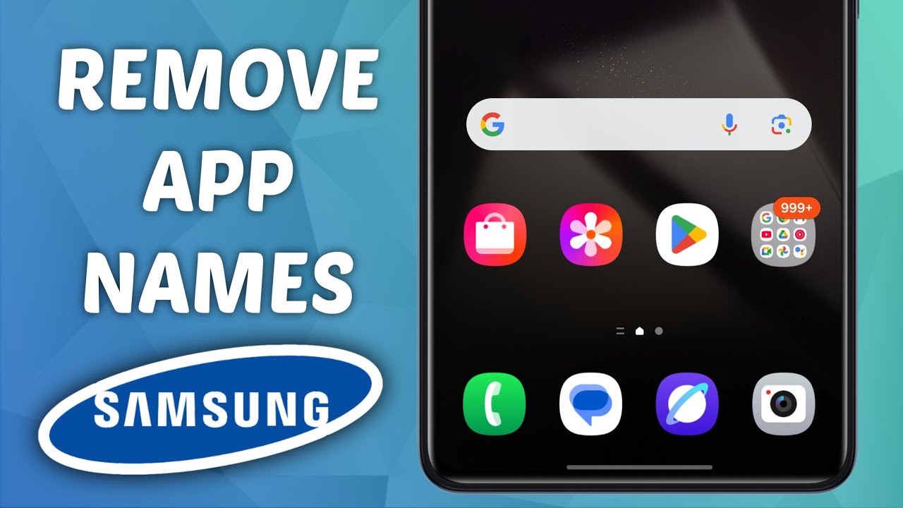 How to Remove App Names on Samsung Phone Homescreen One UI 7 - YouTube