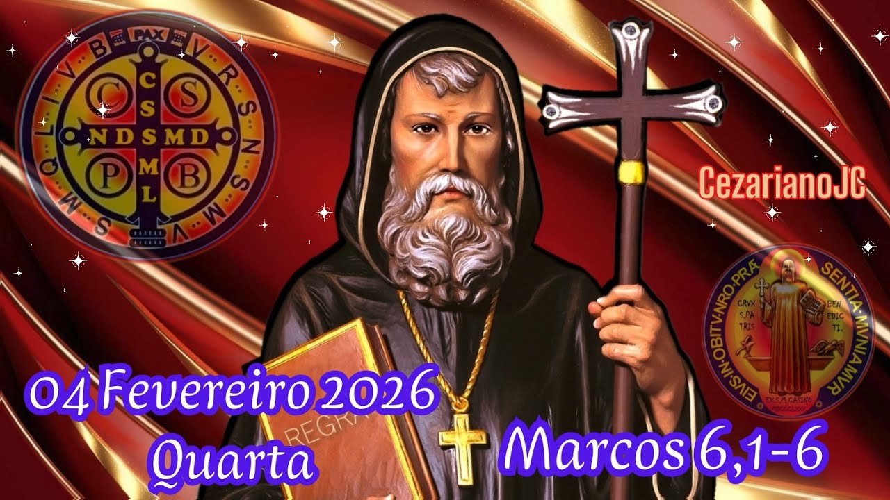 EVANGELHO DO DIA 04 DE FEVEREIRO 2026 - QUARTA - MARCOS 6,1-6 - YouTube