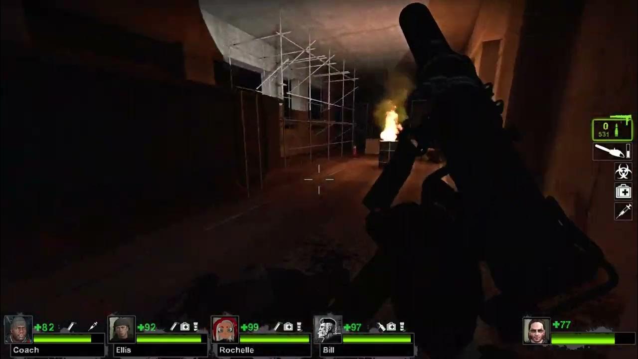 Left 4 Dead 2 - Dark Dead Center Campaign With All 8 Survivors Gameplay (L4D1 Animations) - YouTube