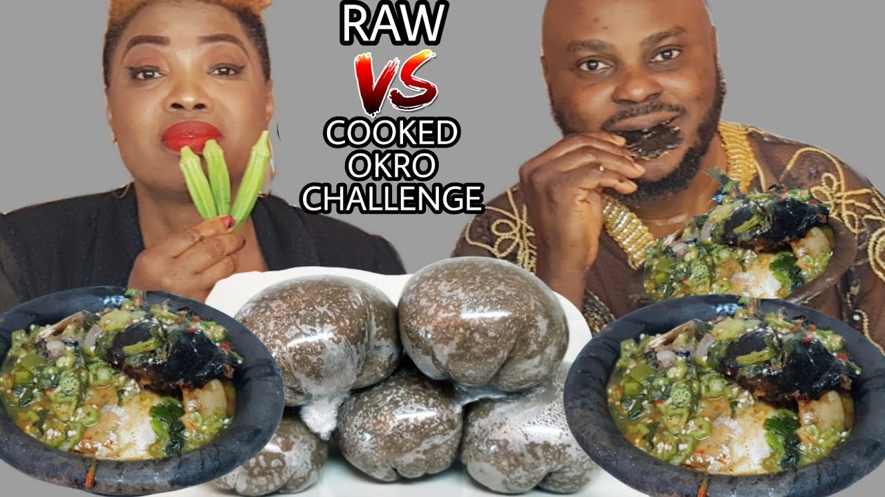 CHALLENGE | FIRST TO FINISH 3 WRAPS OF AMALA | NATIVE POT OKRO SOUP ...