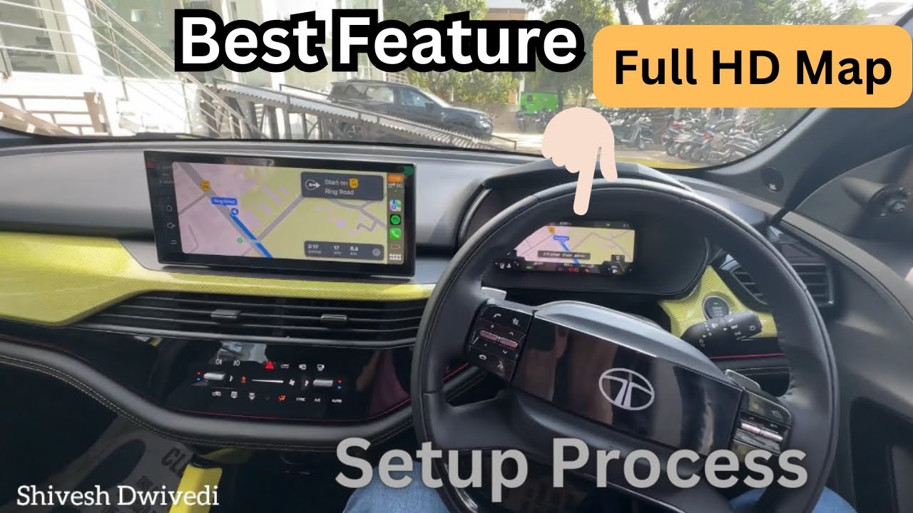 Tata Safari/Harrier Best New Feature | Map View On Instrument Cluster ...