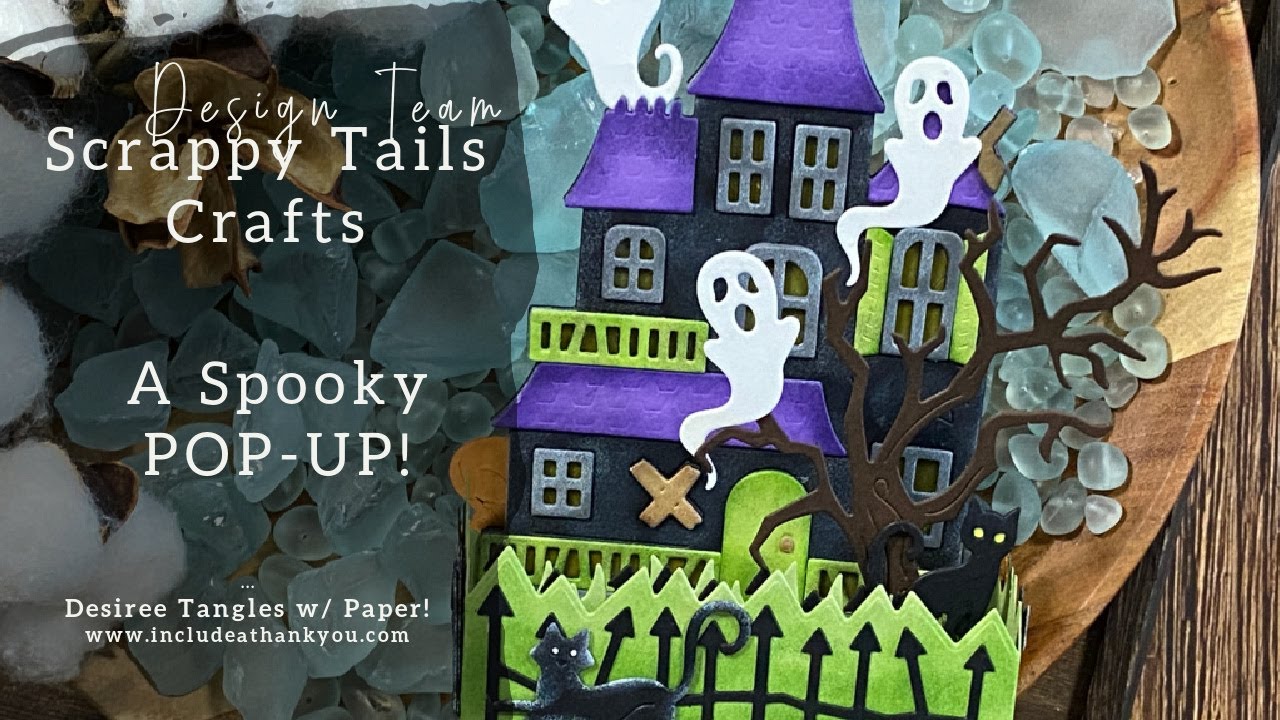 A Spooky Haunted House Pop-Up Card! | Scrappy Tails Crafts - YouTube