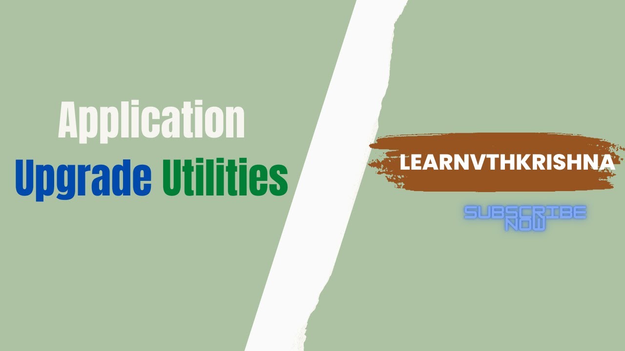 60. Application Upgrade Utilities - PEGA - YouTube