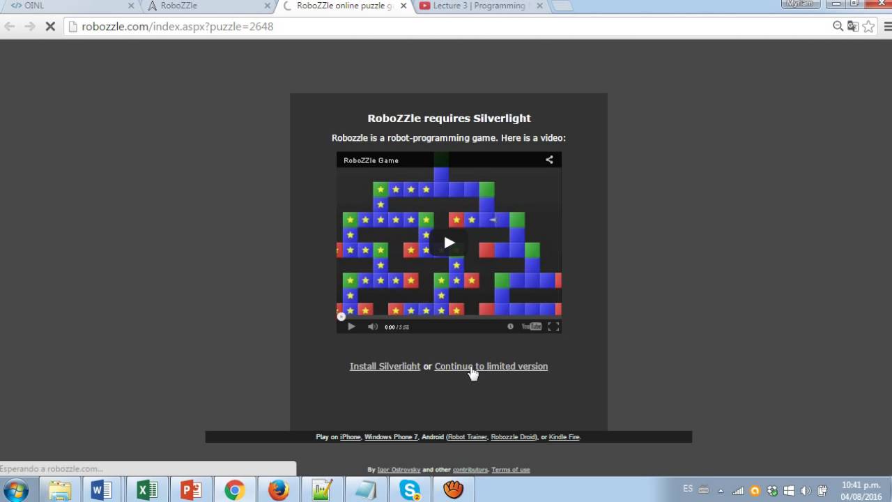 Como trabajar con el Modulo I de robozzle en www.ominl ...