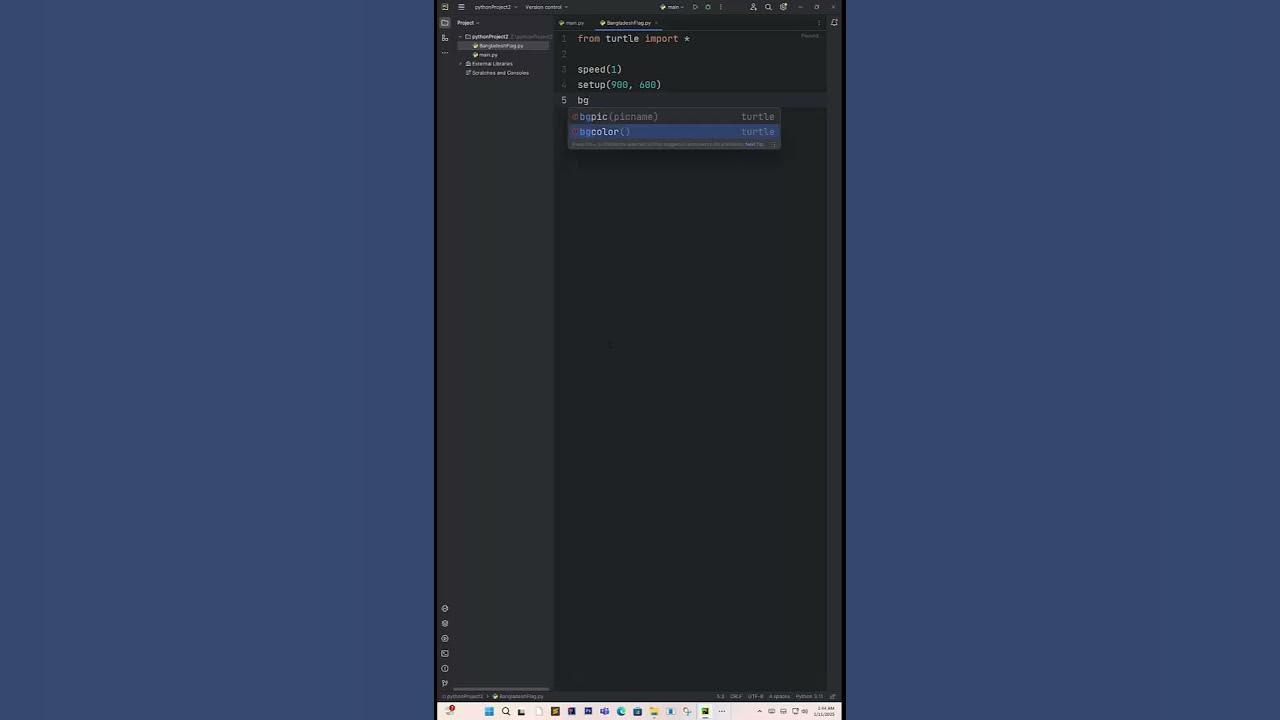 How To Draw Bangladeshi Flag Using Python Turtle | RITCHILS TECH | #shorts - YouTube