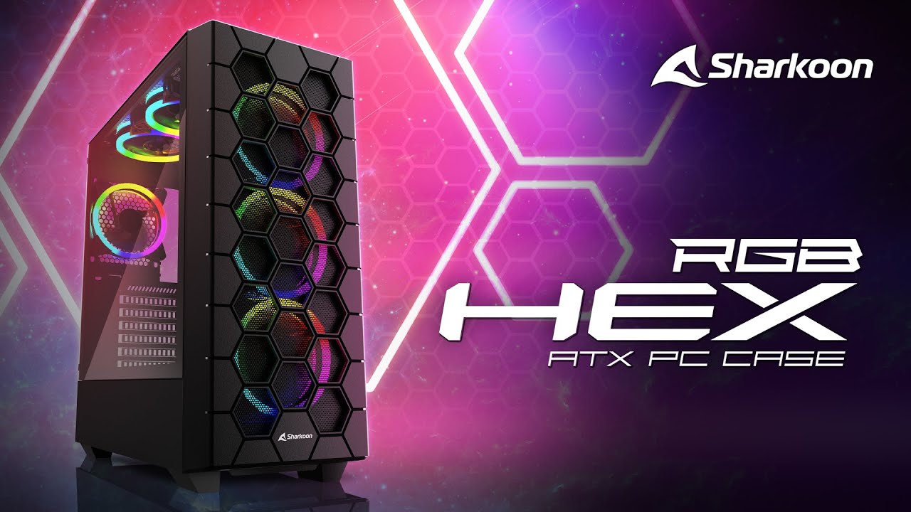 Sharkoon RGB Hex ATX PC Case - YouTube