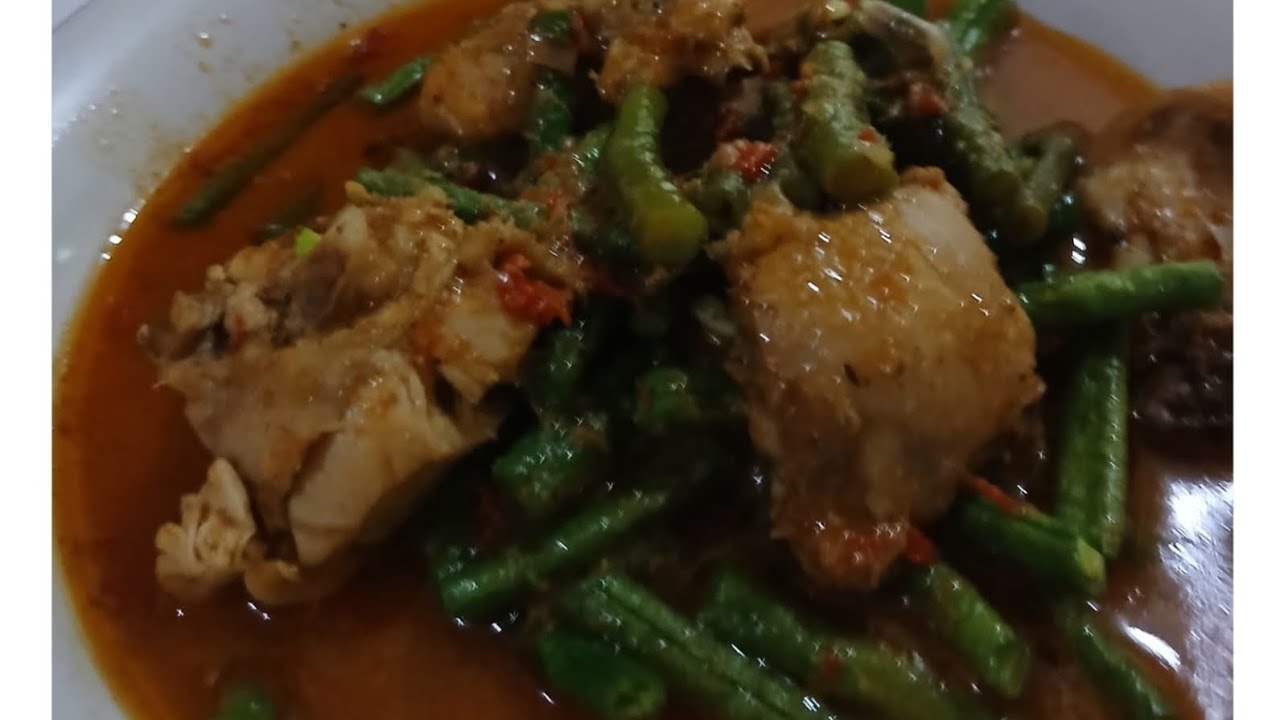 RENDANG AYAM DAN SAYUR KACANG PANJANG RASA MANTAP.😋🥰 - YouTube