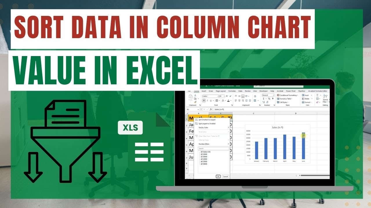 How To Sort Data In Column Chart By Value In Excel - YouTube