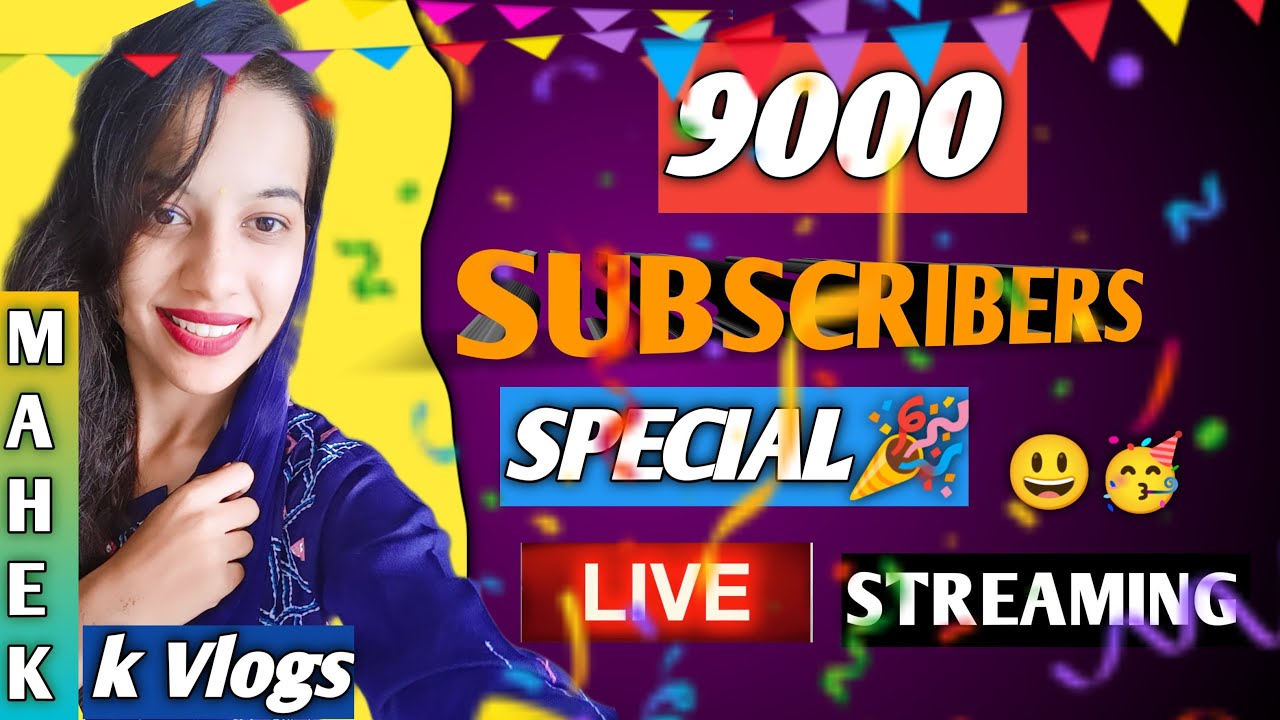 9000 Subscribers🎉😃 || Special Live streaming || - YouTube