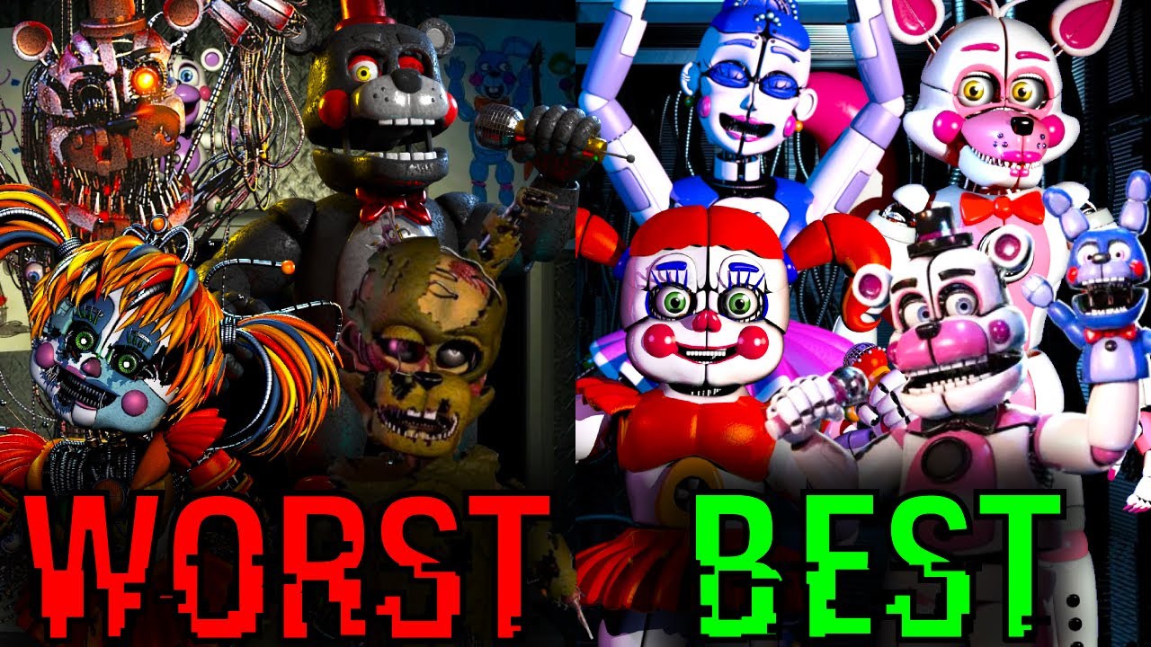 Ranking Every FNAF Game Based on Character Design - YouTube
