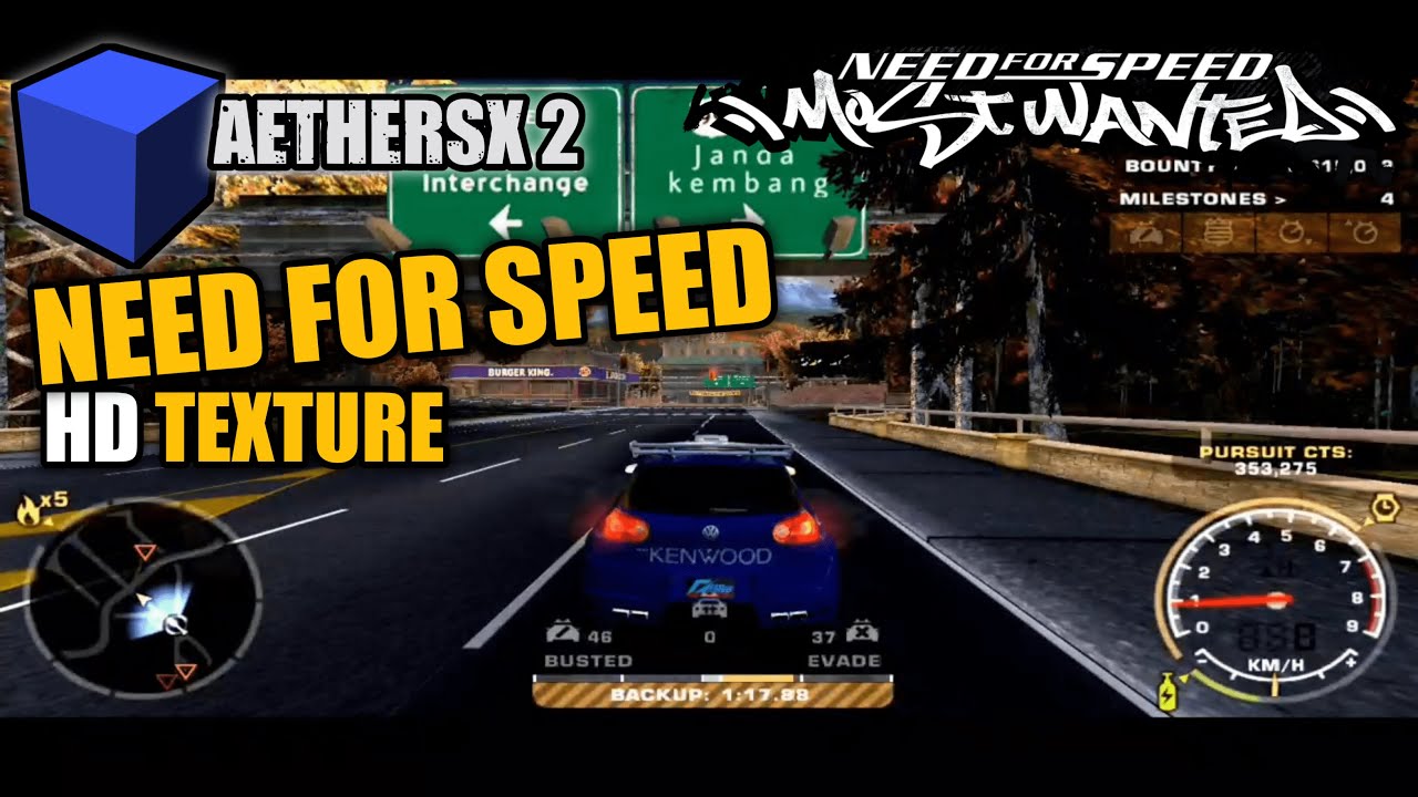 NEED FOR SPEED MOST WANTED HD TEXTURE AETHERSX2 + SETTINGAN || EMULATOR ...