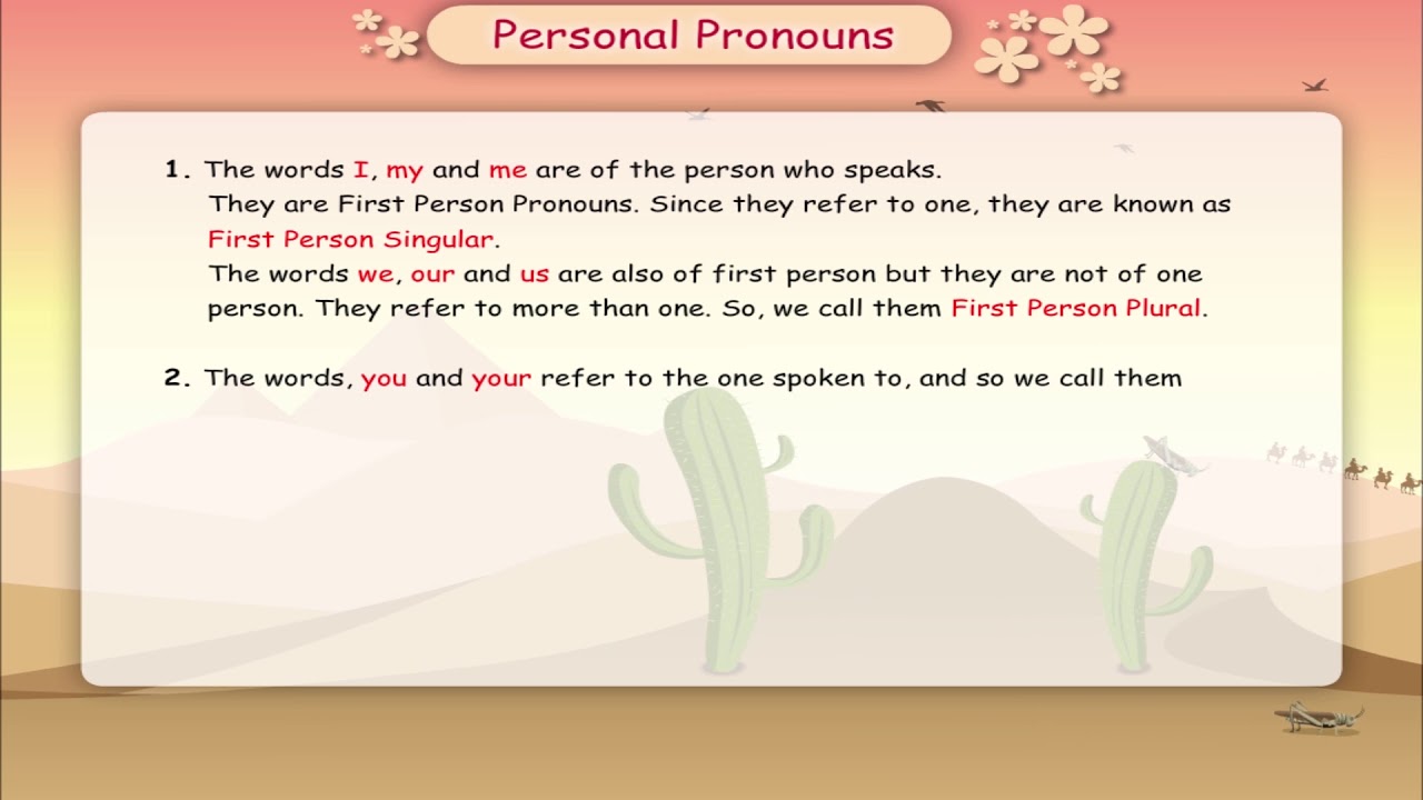 In the place of Nouns – Pronouns class-3 - YouTube