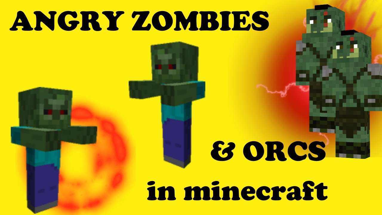 Fast Angry Zombies and Powerful Orcs - Minecraft More Creatures E8 ...