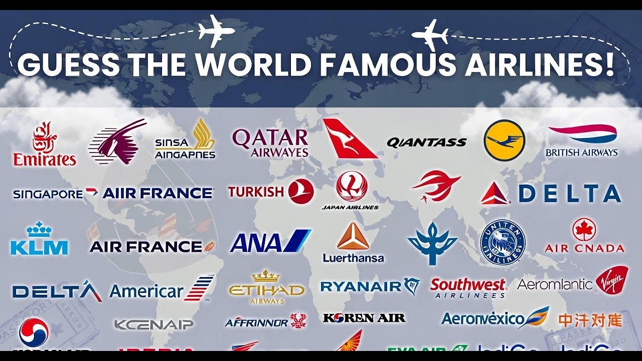Guess The Popular Airline Logo & The Country 🚀🛫 || Logo Quiz || Airline ...