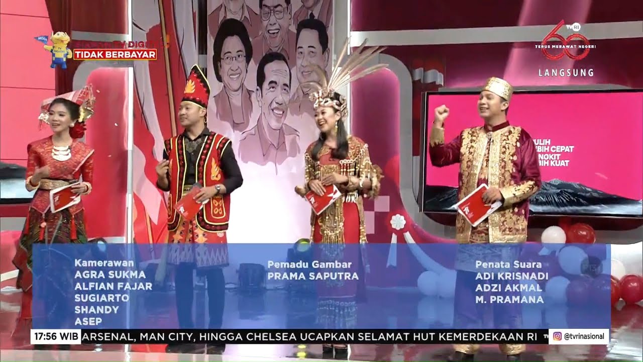 TVRI Nasional | 60th Anniversary Ident, Adzan Maghrib, Indonesia Raya ...