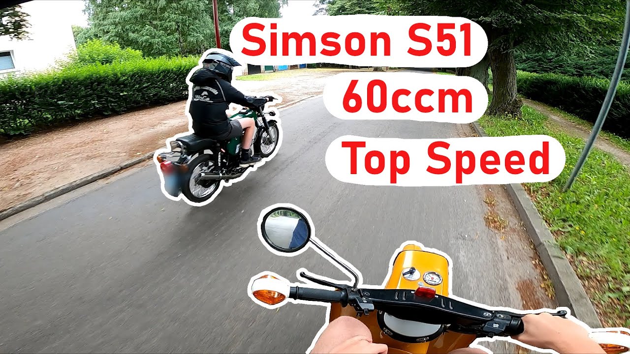 Simson S51 | 60ccm Top Speed - YouTube