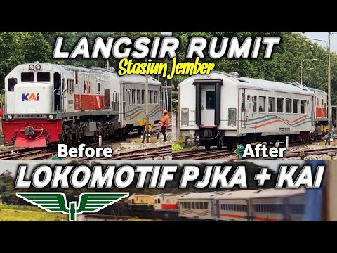 LANGSIR 2 LOKOMOTIF SEKALIGUS‼️Proses Langsiran Pindah Kereta dan Lokomotif yang Unik