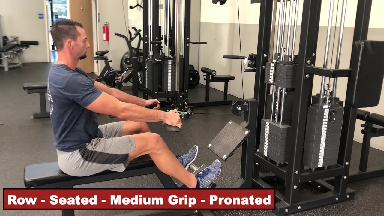 Row - Seated - Medium Grip - Pronated | GRF Exercise Database - YouTube
