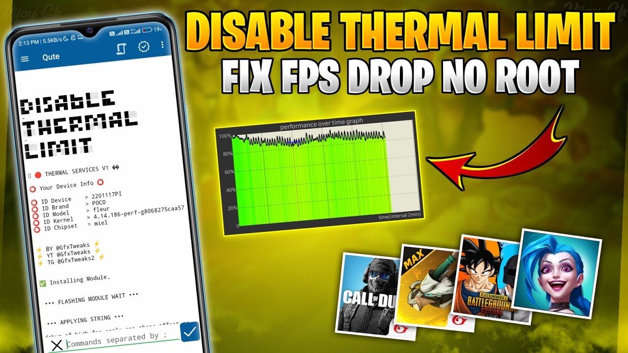 Disable Thermal Limit No Root | Fix Lag and Max Performance For Gaming ...