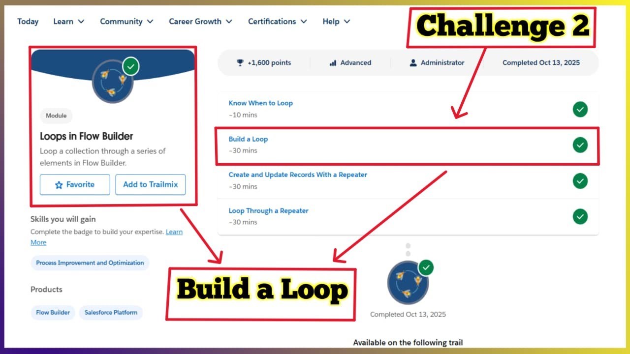 Build a Loop | Loops in Flow Builder | Challenge 2 - YouTube