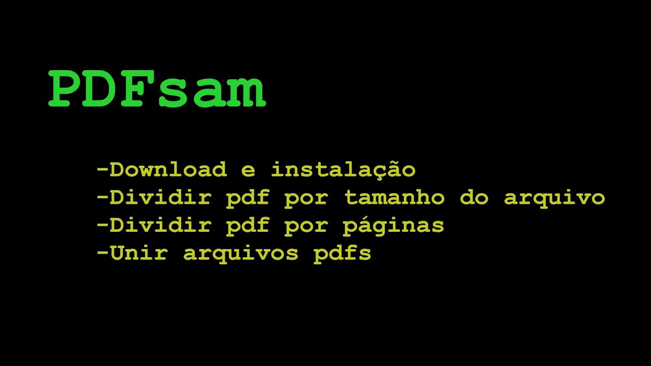PDFsam basic - YouTube