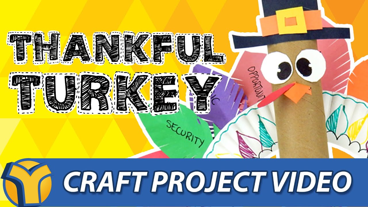 Thankful Turkey Craft Project - YouTube