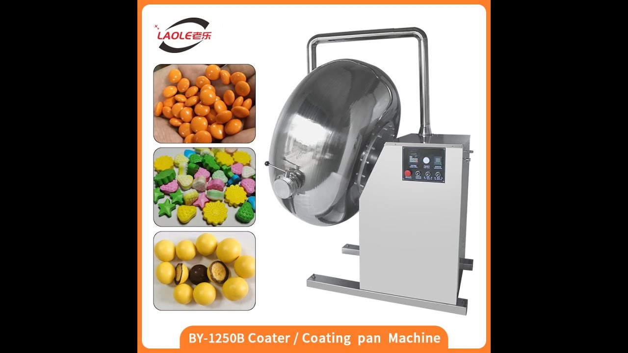 BY-1250B Chocolate Coating Machine - YouTube