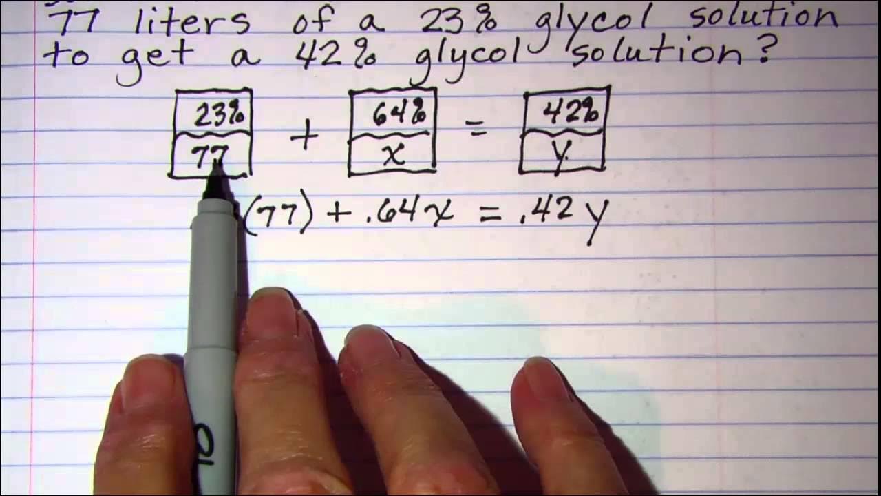 Mixture Word Problem in 2 variables 2 - YouTube