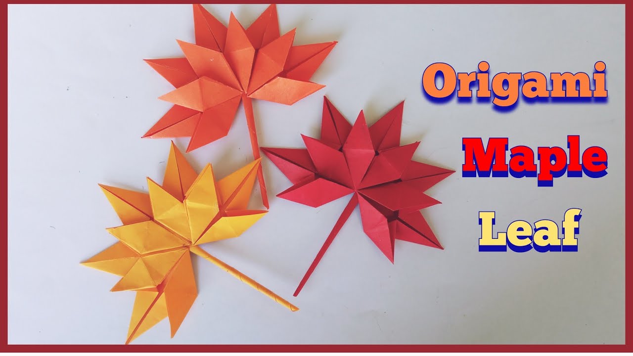 How to make Maple leaf Origami | Diy Maple leaf | Paper Autumn leaves ...