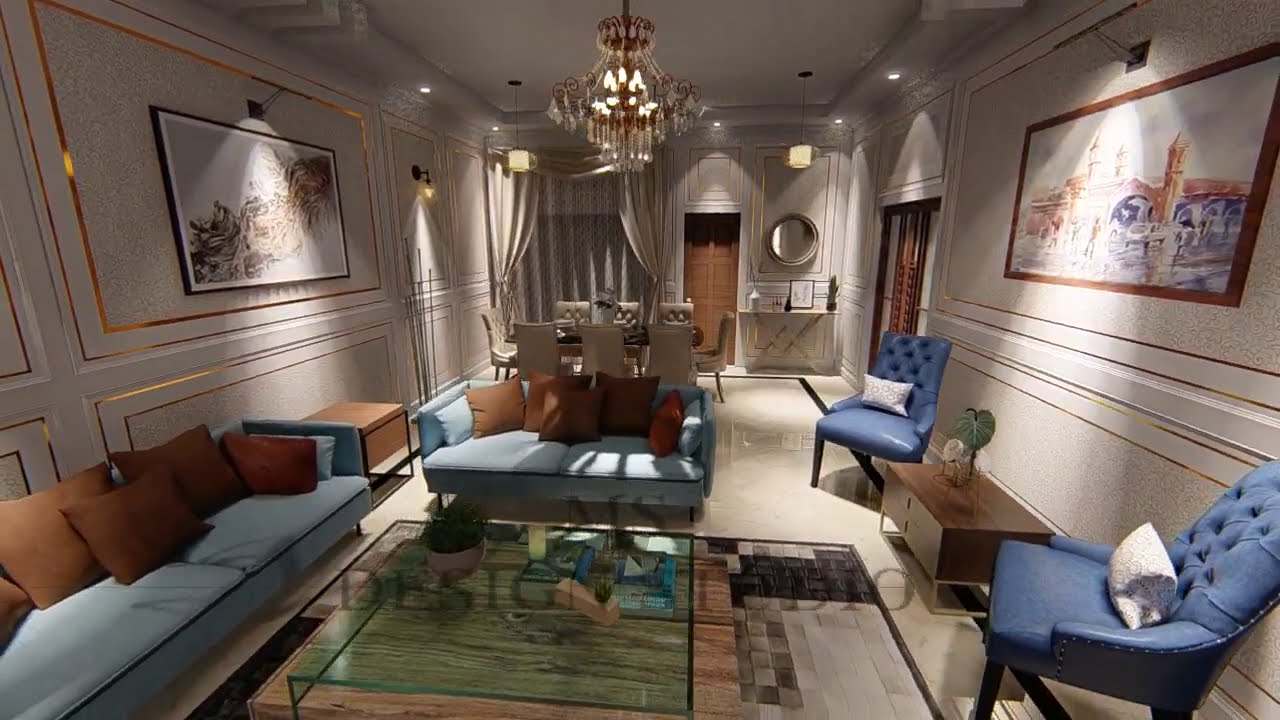 Interior 3D Animation of Drawing Room - YouTube