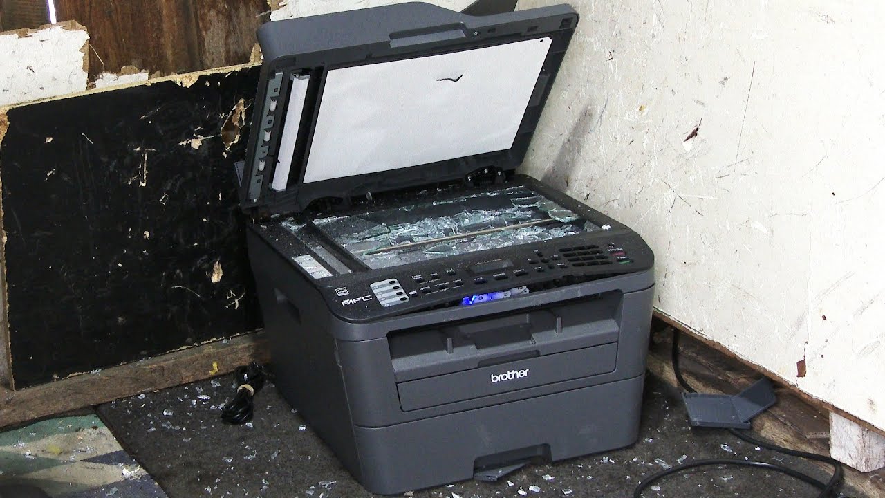 Brother Printer Destruction - YouTube