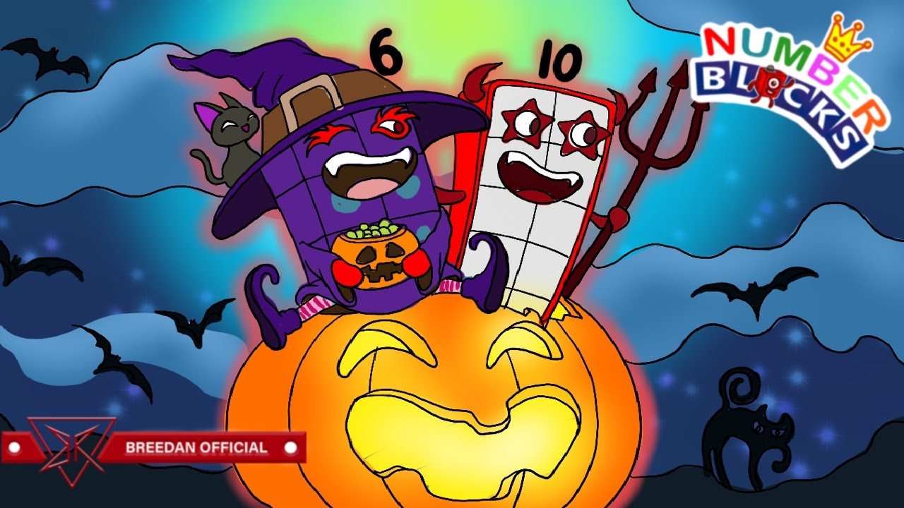Numberblocks Special Halloween Number 6 10 Go to the Moon Trick or ...