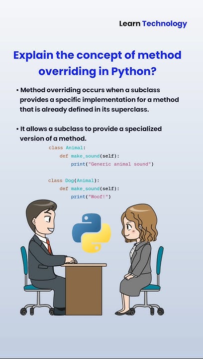 Method Overriding In Python Python Interview Questions Python Interview Methodoverriding