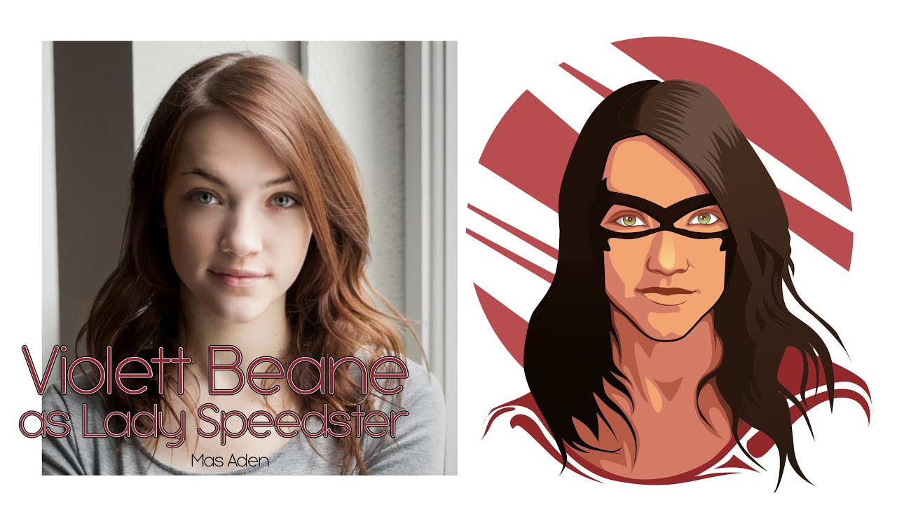 Violett Beane as Lady Speedster in vector with coreldraw - YouTube