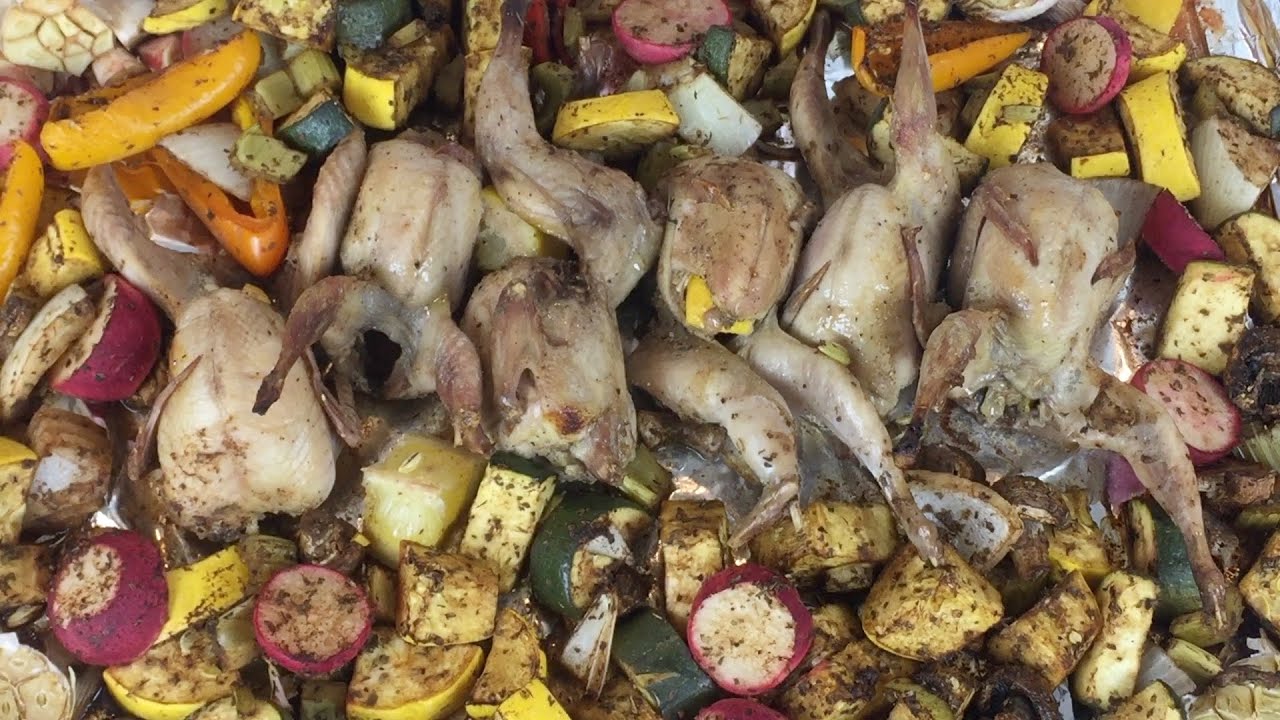 How To Roast Perfect Healthy Tasty Quails And Vegetables (перепела ...