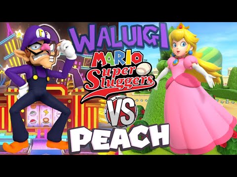 ASM: Waluigi Vs Princess Peach *Mario Super Sluggers* Baseball Match ...