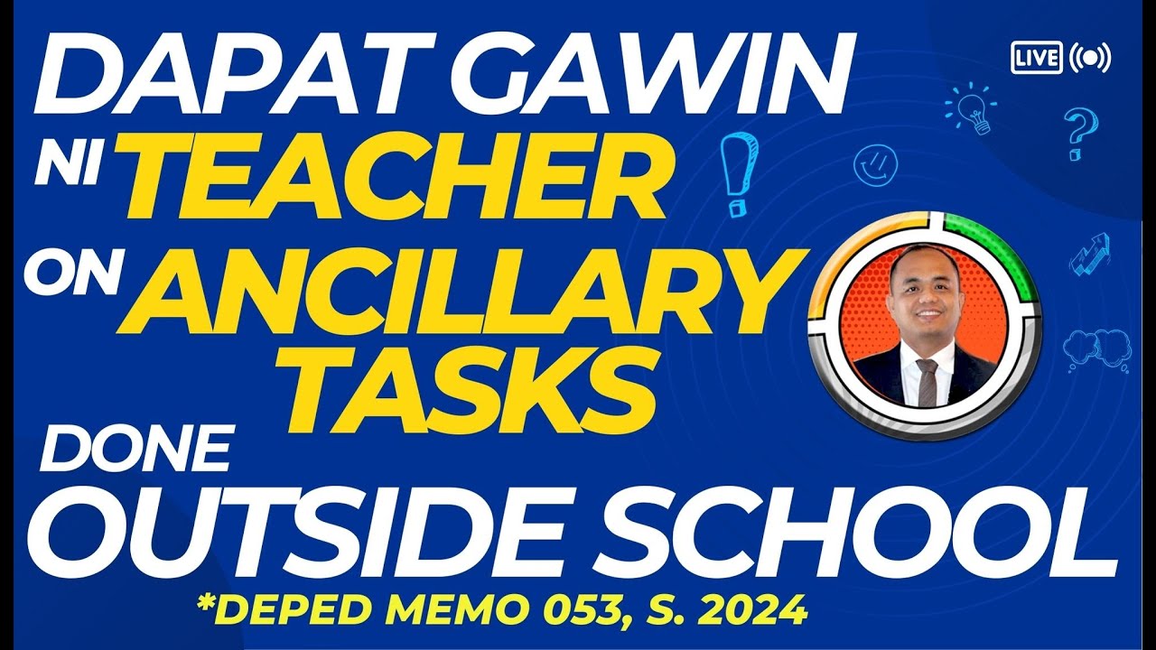 Teacher's Ancillary Tasks Performed Outside School II MUST DO! - YouTube